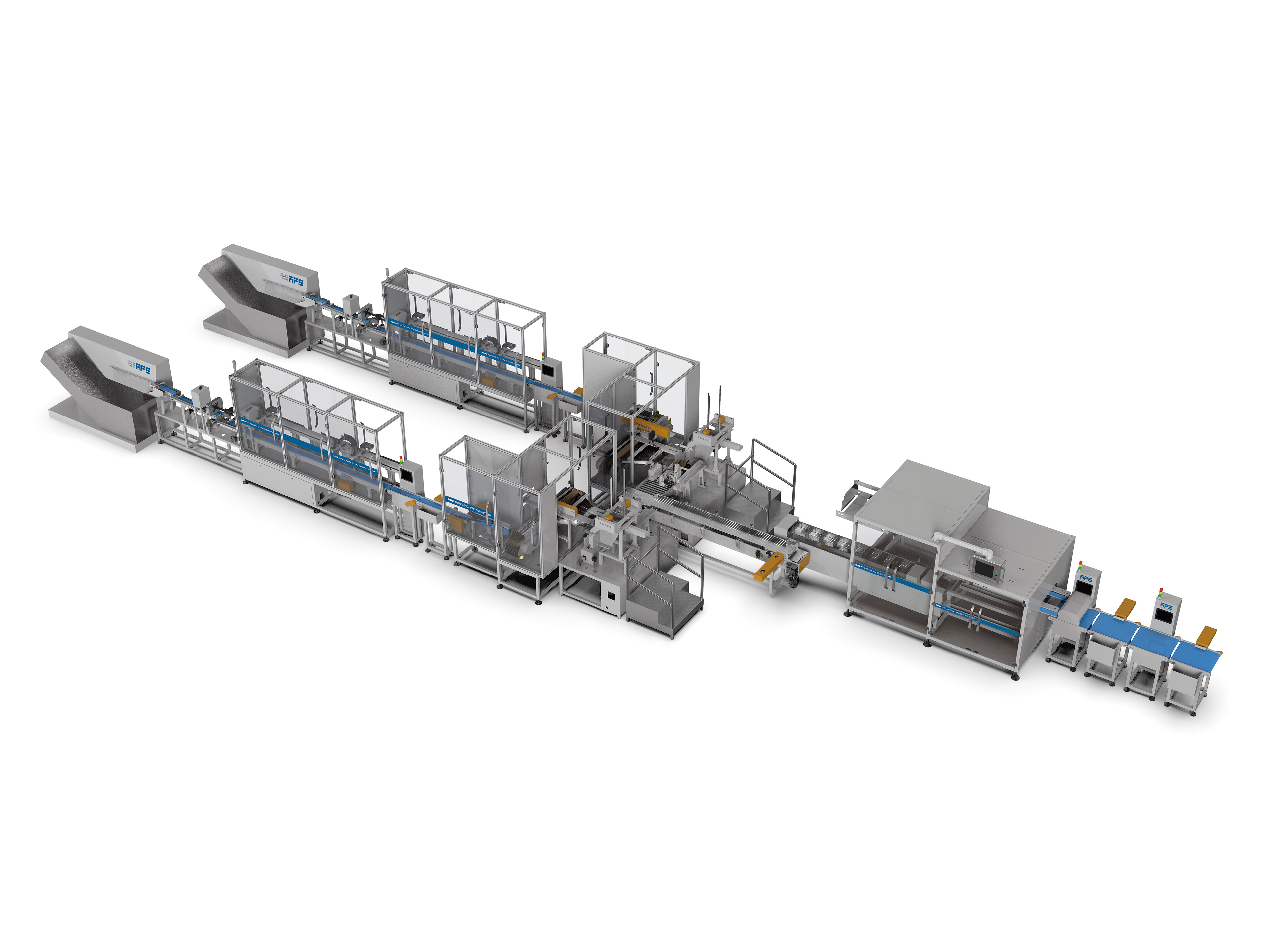powder granule bag pouch random orienting machine distribution tray ...