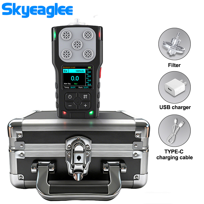 Portable Oxygen Gas Detector Alarm: 0 - 30%vol Gas Monitoring